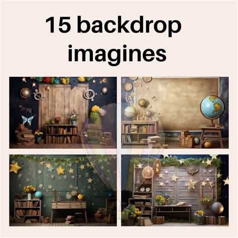Back To School Digital Backdrop Storybook Backdrop Digital