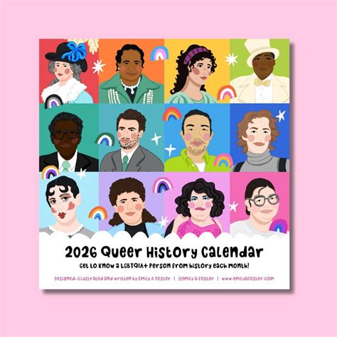 2026 Queer And Lgbt History Wall Calendar Etsy