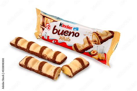 Alba Italy September 28 2022 Kinder Bueno White Wafer Covered