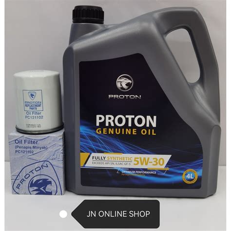 Proton Genuine Sae 5w 30 Api Sn Fully Synthetic Engine Oil 4 Litre