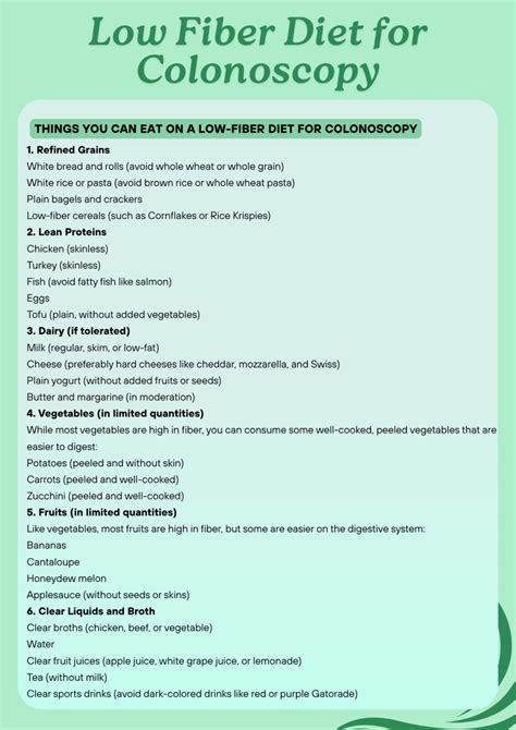 Low Fiber Diet For Colonoscopy Your Complete Guide