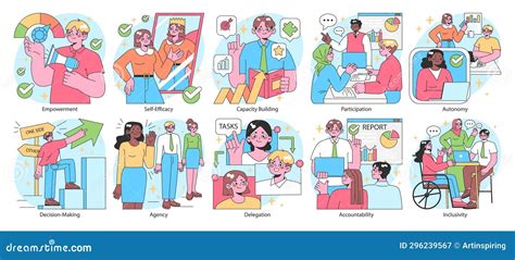 Autonomy Soft Blue Concept Icon Cartoon Vector 313369573