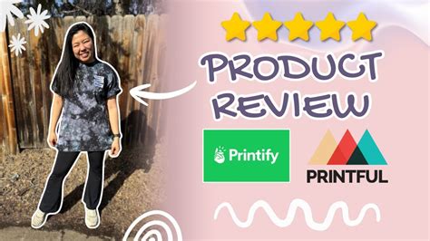 Pod Product Review Printify And Printful Embroidery T Shirt Youtube