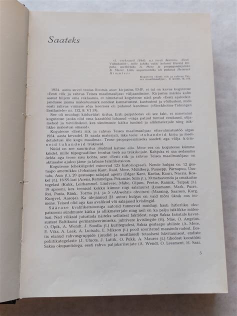 Eesti Riik Ja Rahvas Teises Maailmasõjas Xi 1964 Raamaturinglus Kasutatud Raamatud