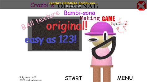 Crazbis Original Bambi Sona Making Game Mod For Baldis Basics Baldi
