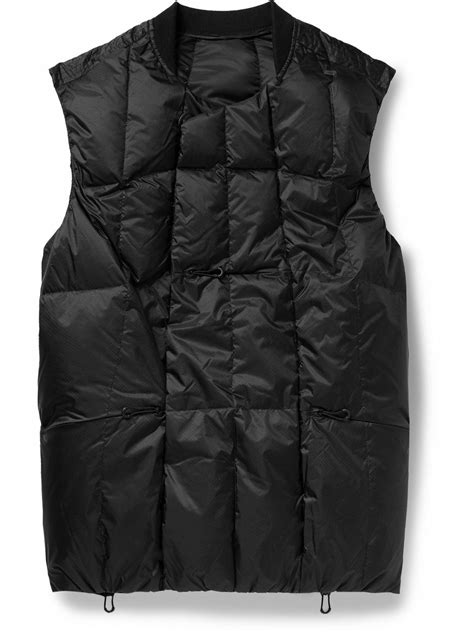 Norbit By Hiroshi Nozawa Quilted Nylon Ripstop Down Gilet Black