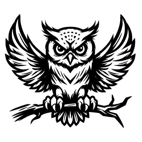 Free Majestic Owl Vector Svg K40 Laser Cutter