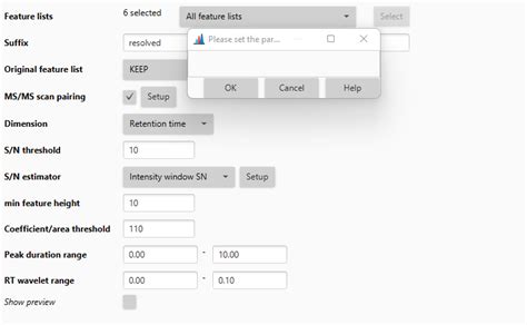 empty dialog window in adap resolver · issue 898 · mzmine mzmine · github