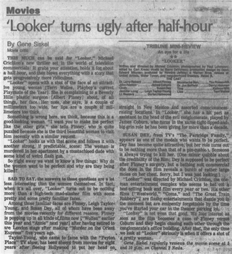 Gene Siskel Movie Review—looker 10 30 81 ™
