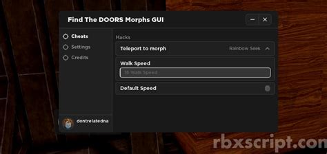 Find The Doors Morphs Anchor When You Teleported Walkspeed Slider