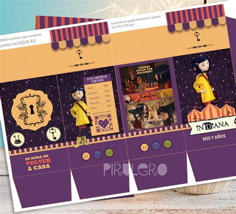 Kit Imprimible Coraline Y La Puerta Secreta Pirulero