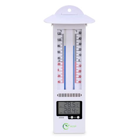 Rcsp Plastic Analog And Digital Max Min Thermometer With Wide Digital