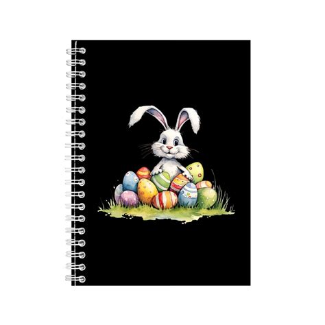 Cute A5 Notebook Spiral And Lined Easter Graphic Design Notepad Present