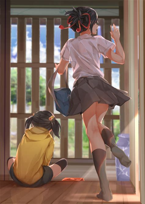 Miyamizu Mitsuha And Miyamizu Yotsuha Kimi No Na Wa Drawn By Hana Mori Danbooru