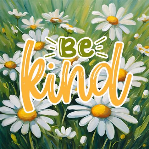 Be Kind Daisy Flower Wreath Sign Etsy