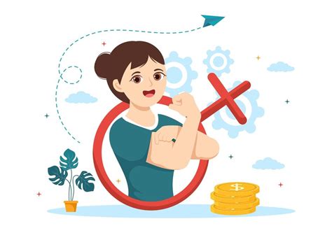 Premium Vector Sexism Illustration With Gender Inequality Between Men