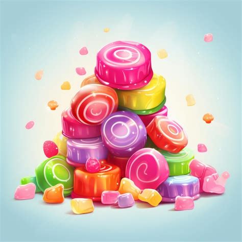 Premium Photo Sugarcoated Delights Tutti Frutti Candy Vector Art