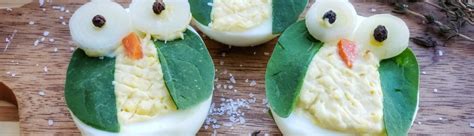 Deviled Egg Owls A Hoot For Halloween And Thanksgiving Thefitfork