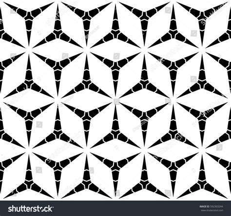 Vector Seamless Pattern Monochrome Repeat Triangular Stock Vector