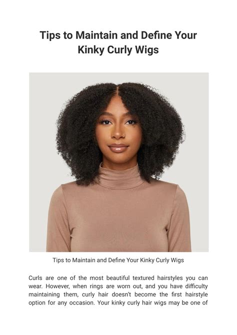 PPT Tips To Maintain And Define Your Kinky Curly Wigs PowerPoint Presentation ID