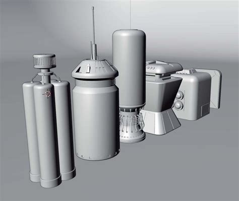 3d Model Tech Kitbash 5 Sci Fi Generators Low Poly Textured Assets Vr Ar Low Poly Cgtrader
