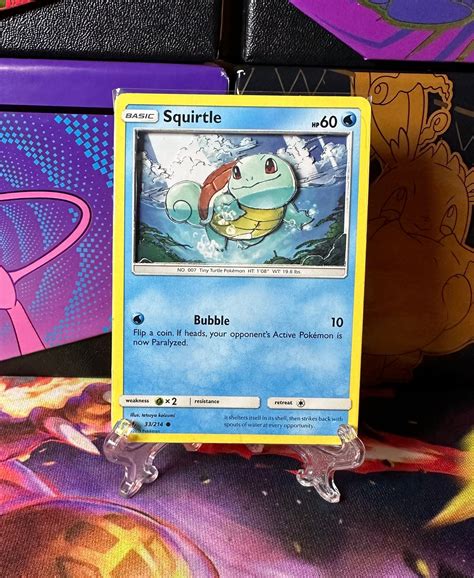 Squirtle 3d Pokemon Card Etsy Pokemon Craft Types Of Humor Artist