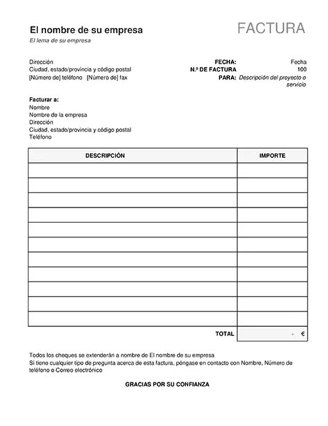 Formato Factura Excel 7 Plantillas De Factura En Excel Gratis Para
