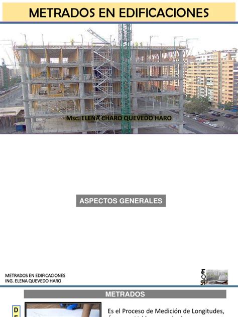 Los Metrados Construcciones I Edificios Y Estructuras Fundación Ingeniería