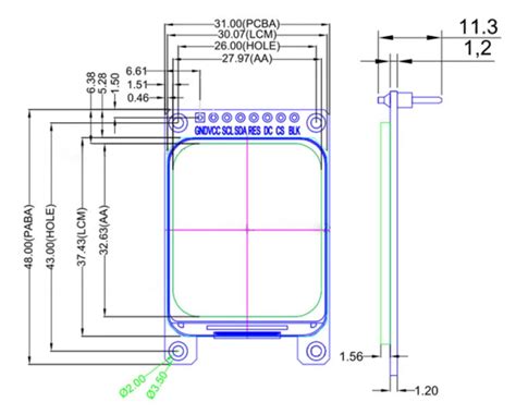 Màn Hình Lcd Tft Ips 169 Inch Rounded Corners St7789v2 Spi Interface