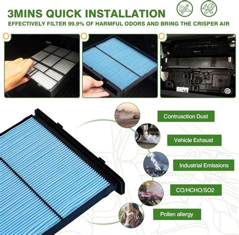 Cabin Air Filter And Engine Air Filter And Oil Filter Fit For Subaru