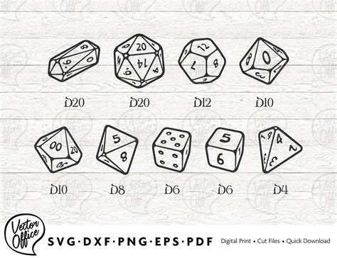 Polyhedral Dice Drawing