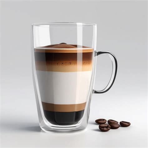 Premium Ai Image Translucent Coffee Glass