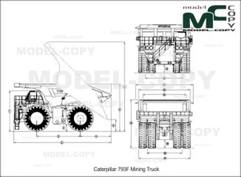 Caterpillar 793f Mining Truck 2d Drawing Blueprints Model Copy
