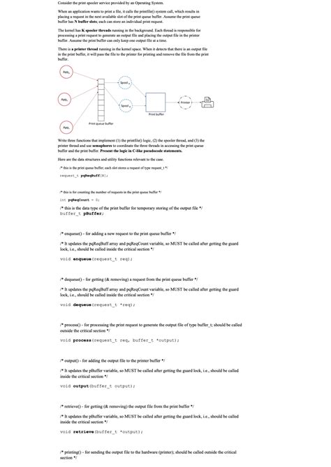 Solved Consider The Print Spooler Service Provided By An Solved Consider The Print Spooler Service Provided By An