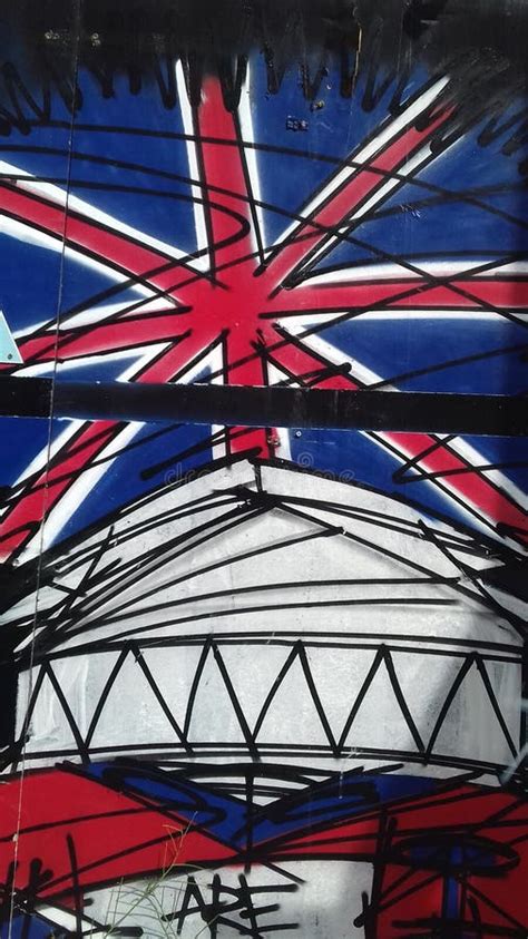 British Flag Graffiti Catford South London Uk Editorial Image Image