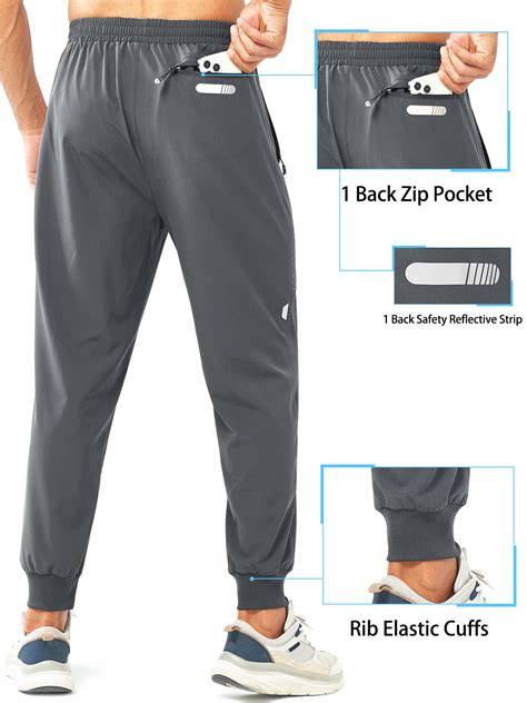 Mens Lightweight Athletic Joggers Gym Workout Sport Pants For Running
