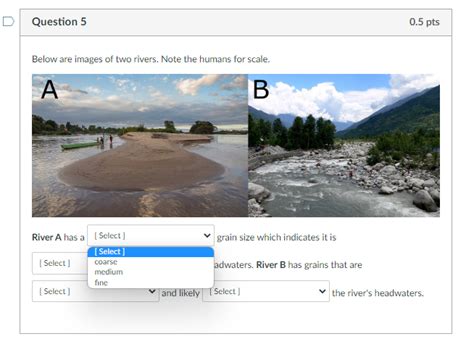 Solved Below are images of two rivers. Note the humans for | Chegg.com