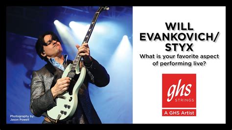 Will Evankovich On His Favorite Thing About Performing Live Styx Youtube