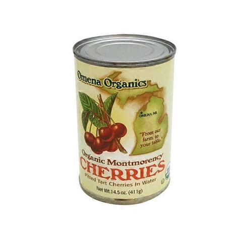 Omena Organics Organic Montmorency Pitted Tart Cherries In Water 145