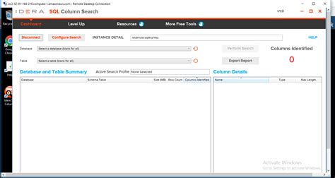 sql column search on cloud with azure and aws in cognosys