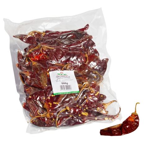Chile Guajillo Entero Seco Bolsa Con 500g Chiles Enteros Secos