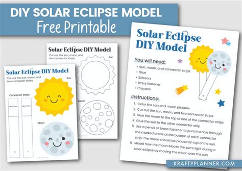 Free Printable Diy Solar Eclipse Model — Krafty Planner