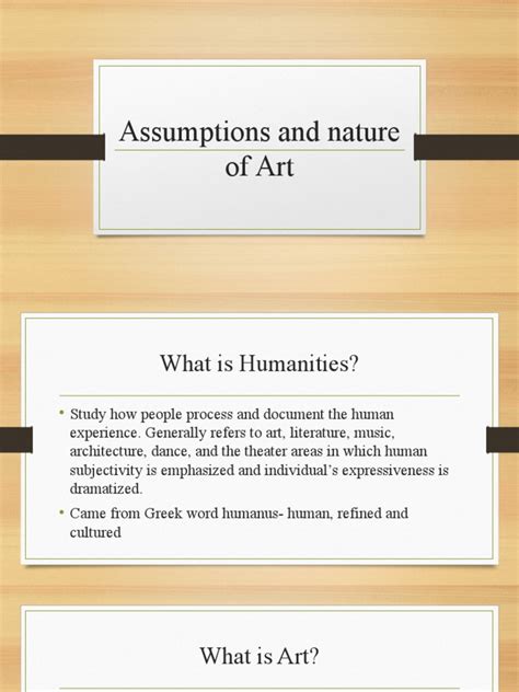 Assumptions And Nature Of Art Pdf Experience Creativity