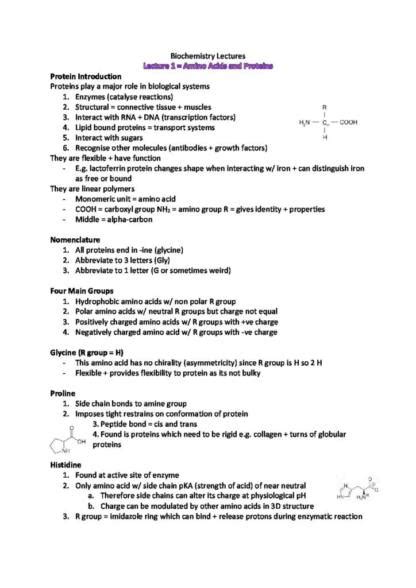 Biochemistry BIO BSc Biochemistry Lecture Notes StudyLast