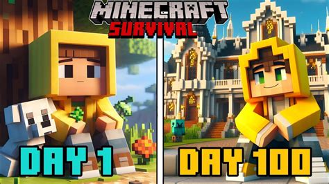 Minecraft 100 Days Survival🔥 100 Days In Minecraft Minecraft 100