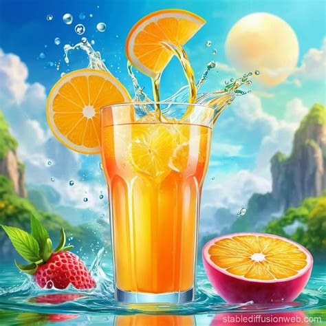 Fresh Fruit Logo Image Stable Diffusion Online