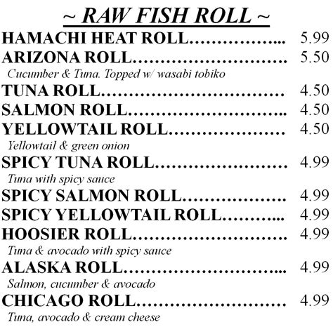 Other Rolls Sushi And Sashimi Sushi Bar Madison