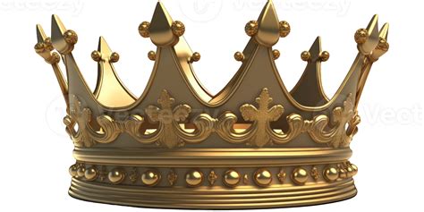 This Image Features A Stunning And Realistic Golden Crown Complete