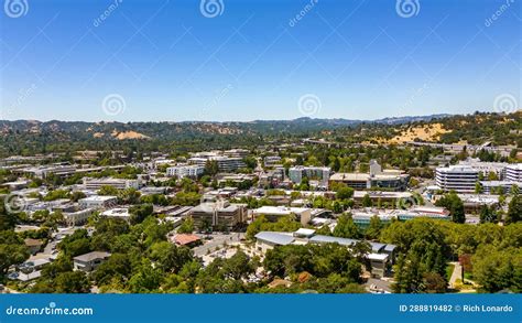 Aerial Photos Over Downtown Walnut Creek California Editorial