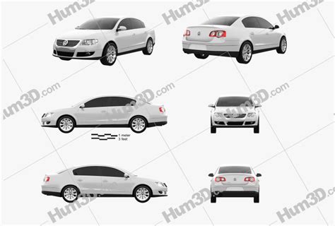 Volkswagen Passat Blueprints Download In Png